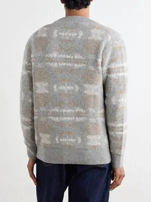 Altea Virgin Wool-jacquard Cardigan