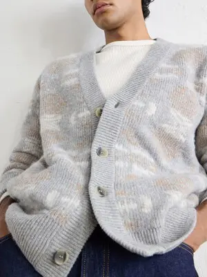 Altea Virgin Wool-jacquard Cardigan