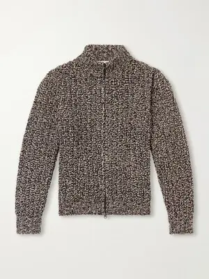 Altea Wool-blend Zip-up Cardigan - Neutrals