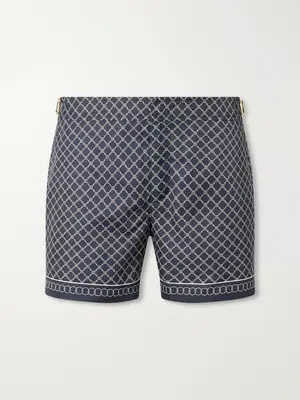 Orlebar Brown Setter Tessoro Straight-leg Mid-length Printed Swim Shorts - Blue