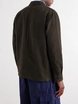 Portuguese Flannel Labura Stretch-cotton Twill Overshirt - Brown