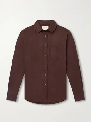Portuguese Flannel Teca Brushed Cotton-twill Shirt - Brown
