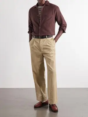 Portuguese Flannel Teca Brushed Cotton-twill Shirt - Brown