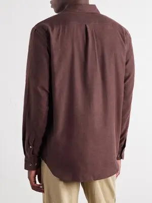 Portuguese Flannel Teca Brushed Cotton-twill Shirt - Brown