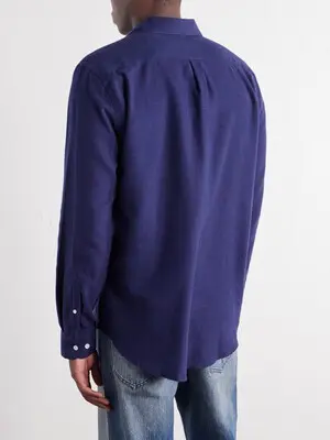 Portuguese Flannel Teca Brushed Cotton-twill Shirt - Blue