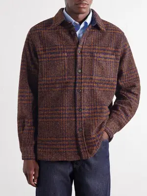Portuguese Flannel Polaris Checked Tweed Overshirt