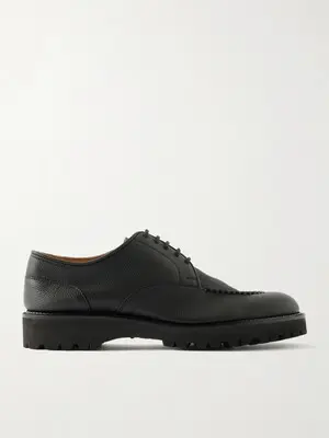John Lobb Land Full-grain Leather Derby Shoes - Black