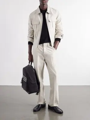 TOM FORD Buckley Leather-trimmed Suede Backpack