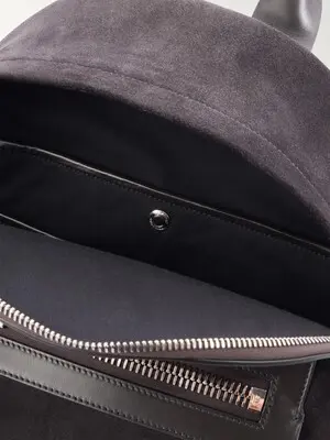 TOM FORD Buckley Leather-trimmed Suede Backpack