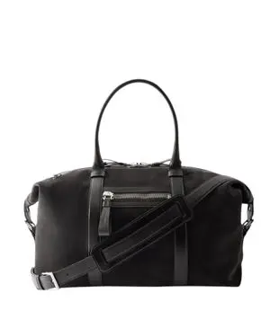 TOM FORD Buckley Leather-trimmed Suede Holdall