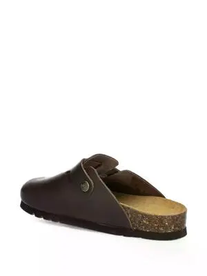 DR. SCHOLL'S SHOES Fae New Buckle-fastening Leather Flat Mules