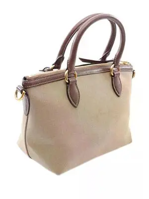 Prada 2013-2026 Canvas Canapa Logo Bow Satchel