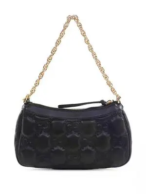 Gucci 2016-2026 Small Leather Gg Matelasse Satchel - Black