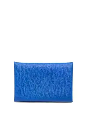 Hermès 2025 Epsom Calvi Card Holder - Blue