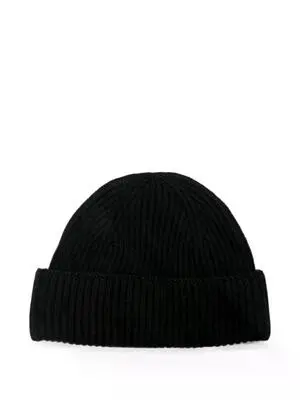 Maison Kitsuné Ribbed-knit Beanie Hat