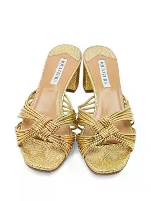 AQUAZZURA Knot-detail Block-heel Sandals