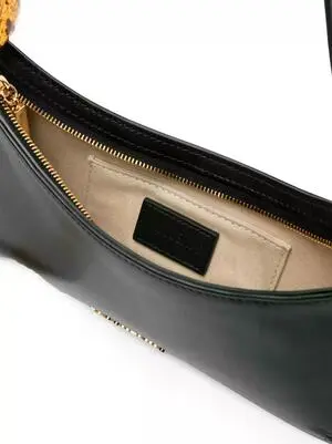 Jacquemus Pearl-embellished Leather Shoulder Bag - Black