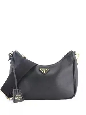 Prada Re-edition 2005 Shoulder Bag Saffiano Leather Small Crossbody Bag - Black