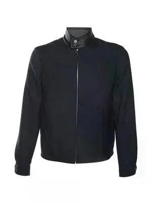 Sandro Leather-collar Zip-up Jacket