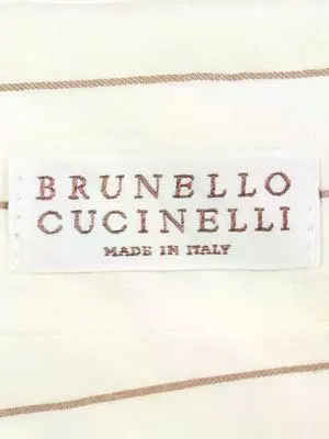 Brunello Cucinelli 2010s Striped Short-sleeve Shirt - Neutrals