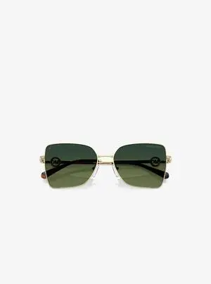 Michael Kors Patra Square Frame Sunglasses - Gold