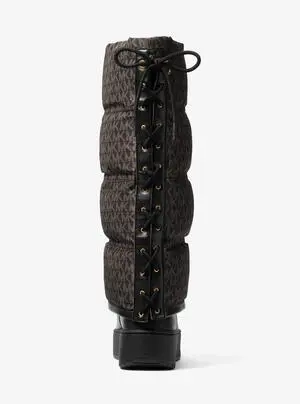Michael Kors Starling Signature Logo Print Puffer Boot In Size By