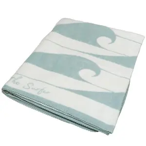THE CORNISH SURFER Blue / White The Fluff Throw - Blue/white