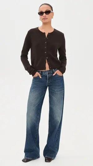 REFORMATION Clara Cashmere Crew Cardigan