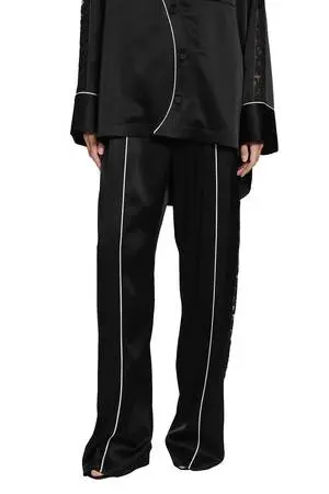 SSHEENA Paji Satin Trousers - Black