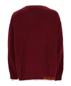 AMISH SUPPLIES Contrast Stitch Knitted Sweater