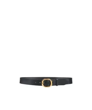 Rag & Bone Minimalist Leather Belt - Black
