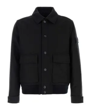Stone Island Long-sleeve Casual Jacket - Blue