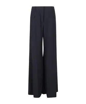 Vivetta Wide-leg Trousers With Slits In Crepe