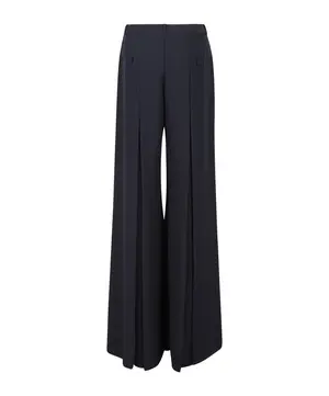Vivetta Wide-leg Trousers With Slits In Crepe