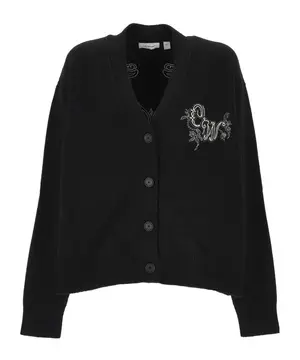 Off-White Embroidered Long-sleeve Cardigan - No