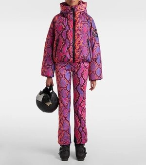 Goldbergh Elena Snake-effect Ski Salopettes