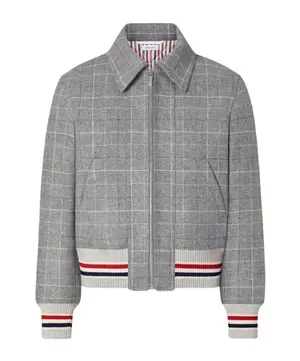 Thom Browne Windowpane Houndstooth Tweed Jacket