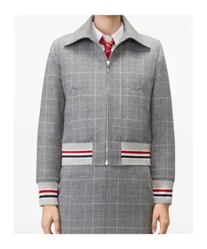 Thom Browne Windowpane Houndstooth Tweed Jacket