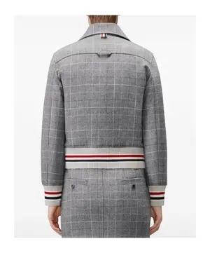 Thom Browne Windowpane Houndstooth Tweed Jacket