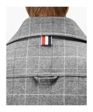Thom Browne Windowpane Houndstooth Tweed Jacket