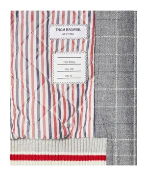 Thom Browne Windowpane Houndstooth Tweed Jacket - Medium Gray
