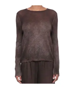 Avant Toi Long-sleeve Knitted Top - Brown