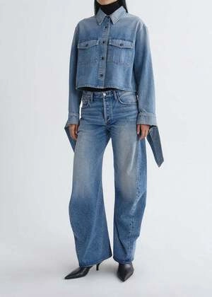 AGOLDE Cropped Denim Shirt Jacket