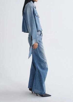 AGOLDE Cropped Denim Shirt Jacket