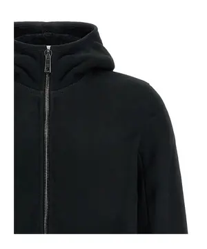 GIORGIO BRATO Velour Leather Hoodie