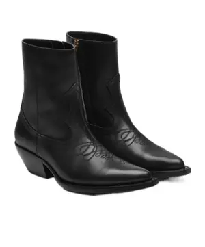 Amiri Embroidered Leather Boots