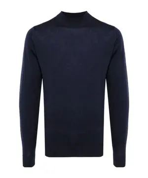 John Smedley Long-sleeved Turtleneck Pullover - Midnight