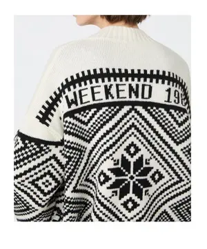Max Mara Jacquard Wool Cardigan