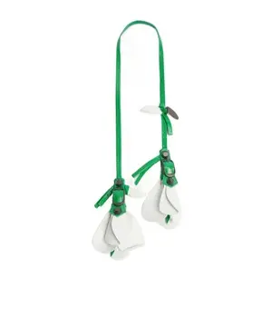 Balenciaga Le City Roses Charm/keyring In Optic White - Optical White