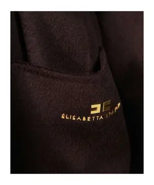 Elisabetta Franchi Double Cloth Belted Coat